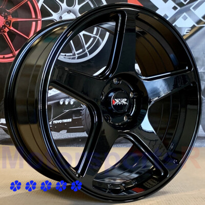 XXR 575 Wheels 18 Inch x8.5 +35 Gloss Black 5x4.25 5 Spokes Star Rims ...