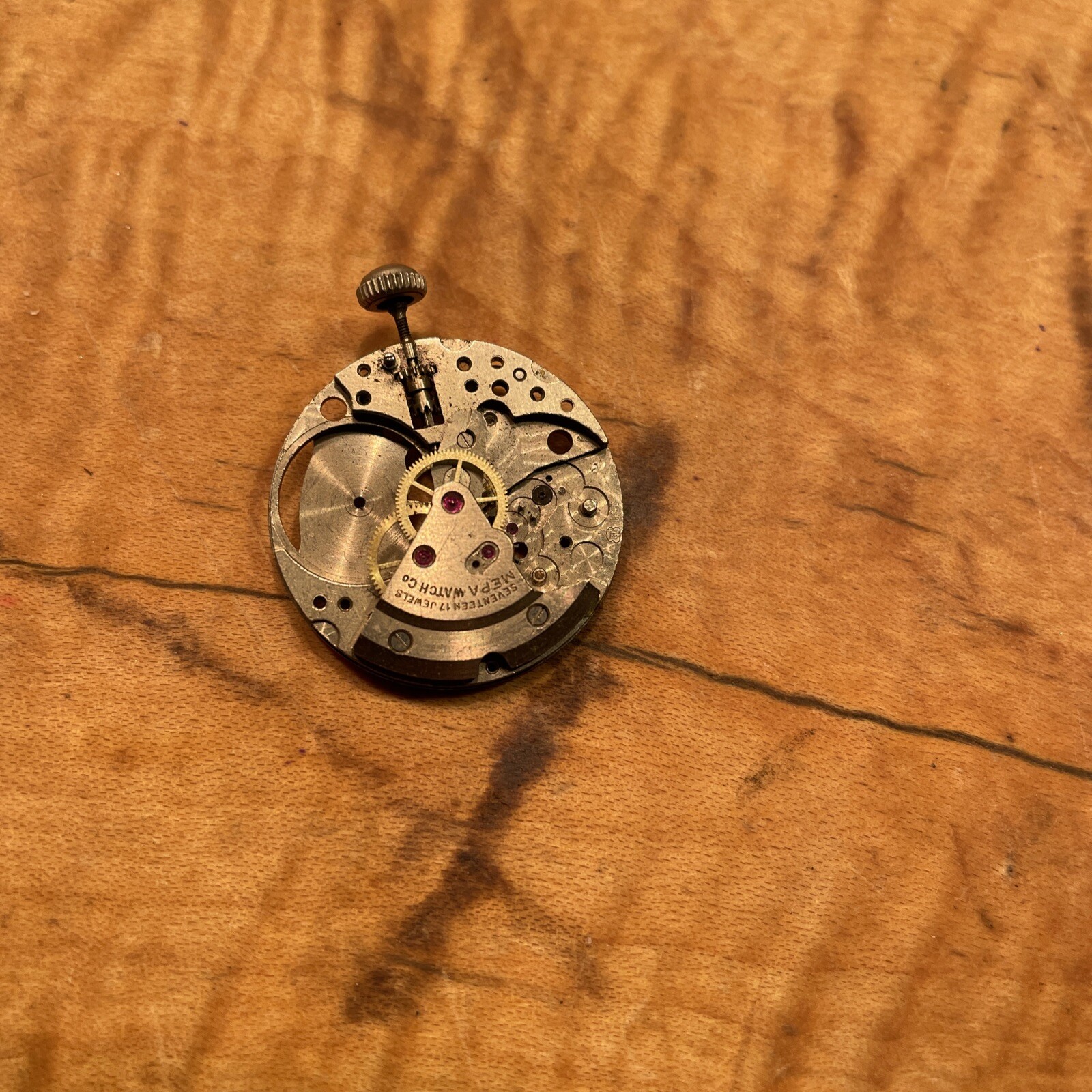 Vintage MEPA Watch Co. 17 Jewel Swiss Unadjusted Face And Movement ...