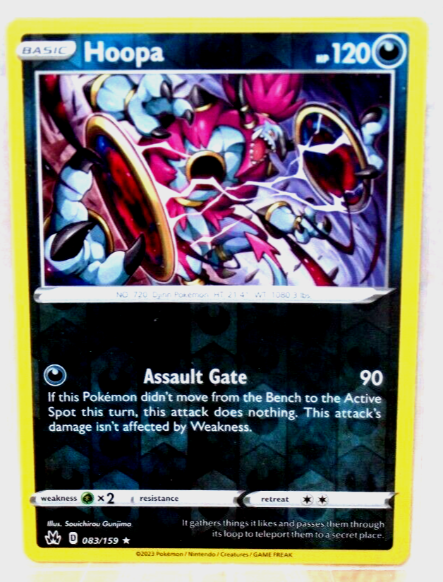 Hoopa HP 120 2023 Collectible Pokemon *Reverse Holo* Card No. 083/159 ...