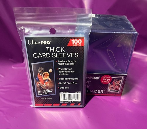 Pack of 25 Ultra PRO 100pt Top Loads 100 pt Toploaders & 100 Thick Sleeves | eBay