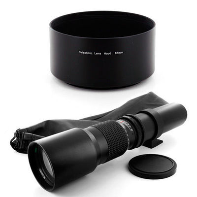 500mm Zoom Tele Lens + Hood for NIKON D40,D40x,D50,D60,D70s,D80,D90 ...