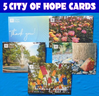 5 City of Hope Blank Cards & Envelopes 5"x7" Nature; Thank You ...