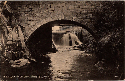 Postcard Clock Shop Dam Winsted Connecticut Divided Back Postmarked ...