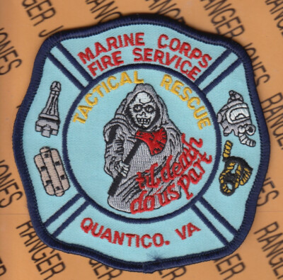 USMC Marine Corps Fire Service Quantico Va Tactical rescue ~4" patch m ...