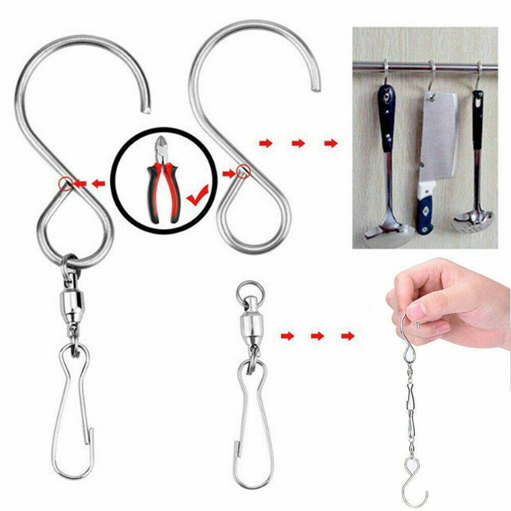 10/20X Swivel Hook Clip Hanger for Hanging Wind Chimes Crystal Twisters ...