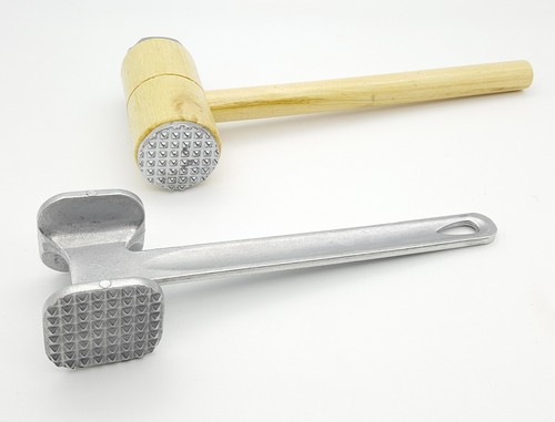 MEAT TENDERIZER HAMMER BEATER MALLET HEAVY DUTY TEETH STEAK WOOD ...