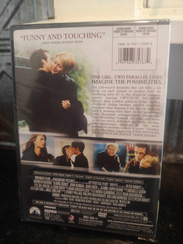 SLIDING DOORS 1998 Widescreen Drama DVD Movie w/ GWYNETH PALTROW **NEW ...