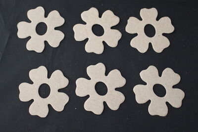 Flower Chipboard 6 Die Cuts Embellishments Garden Scrapbooking Cards | eBay