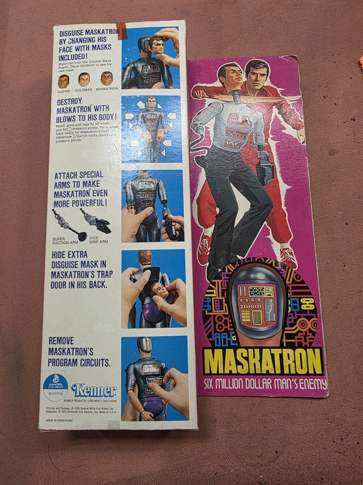 1977 KENNER MILLION DOLLAR MAN MASKATRON 12 INCH FIGURE... NO RESERVE ...