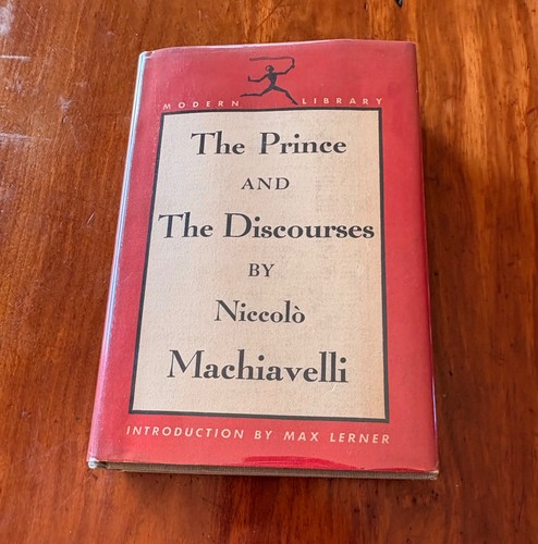 THE PRINCE & THE DISCOURSES BY NICCOLO MACHIAVELLI c1940 HC/DJ MODERN ...