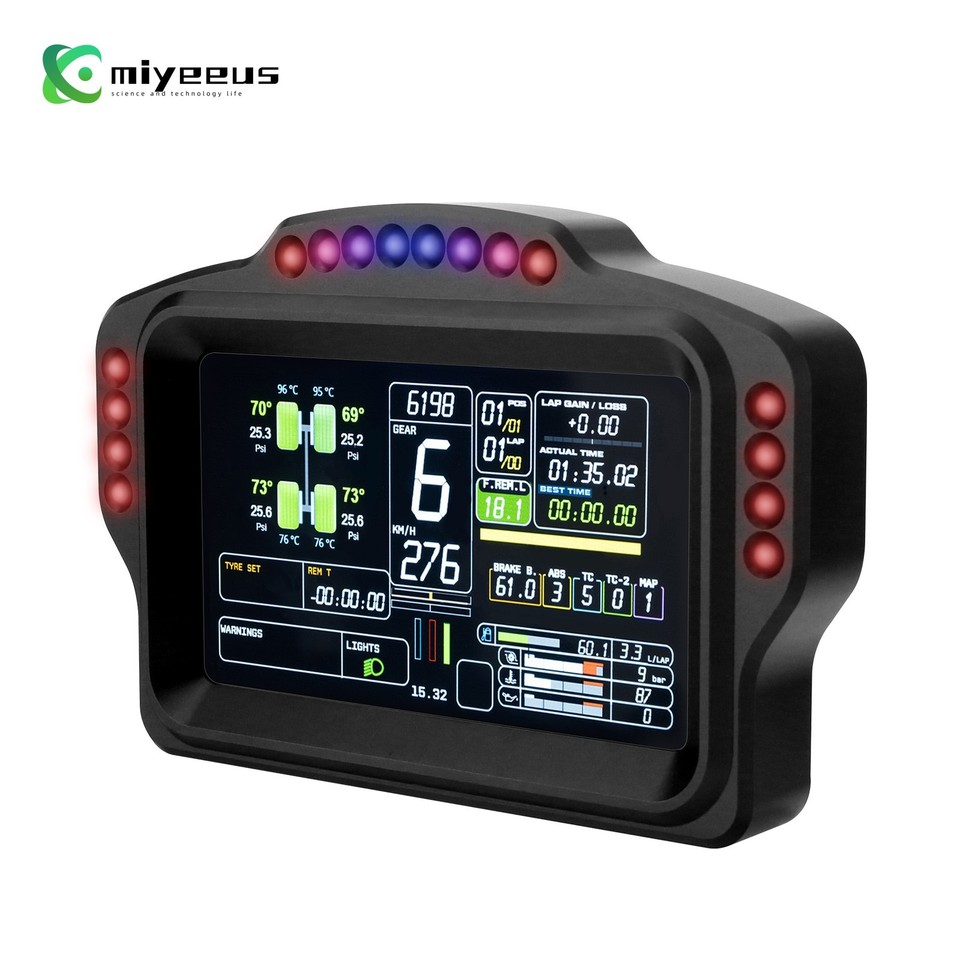 5" SIMDID DV480 PRO Dashboard Sim Racing Dash Display 16 RGB LEDs for ...