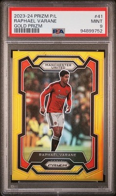 2023-24 Raphael Varane Panini PL Gold Prizm /10 PSA 9 | eBay