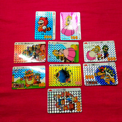 1989 Bandai Carddass Super Mario Bros 3 Prism Bowser Koopa Raccoon dog ...