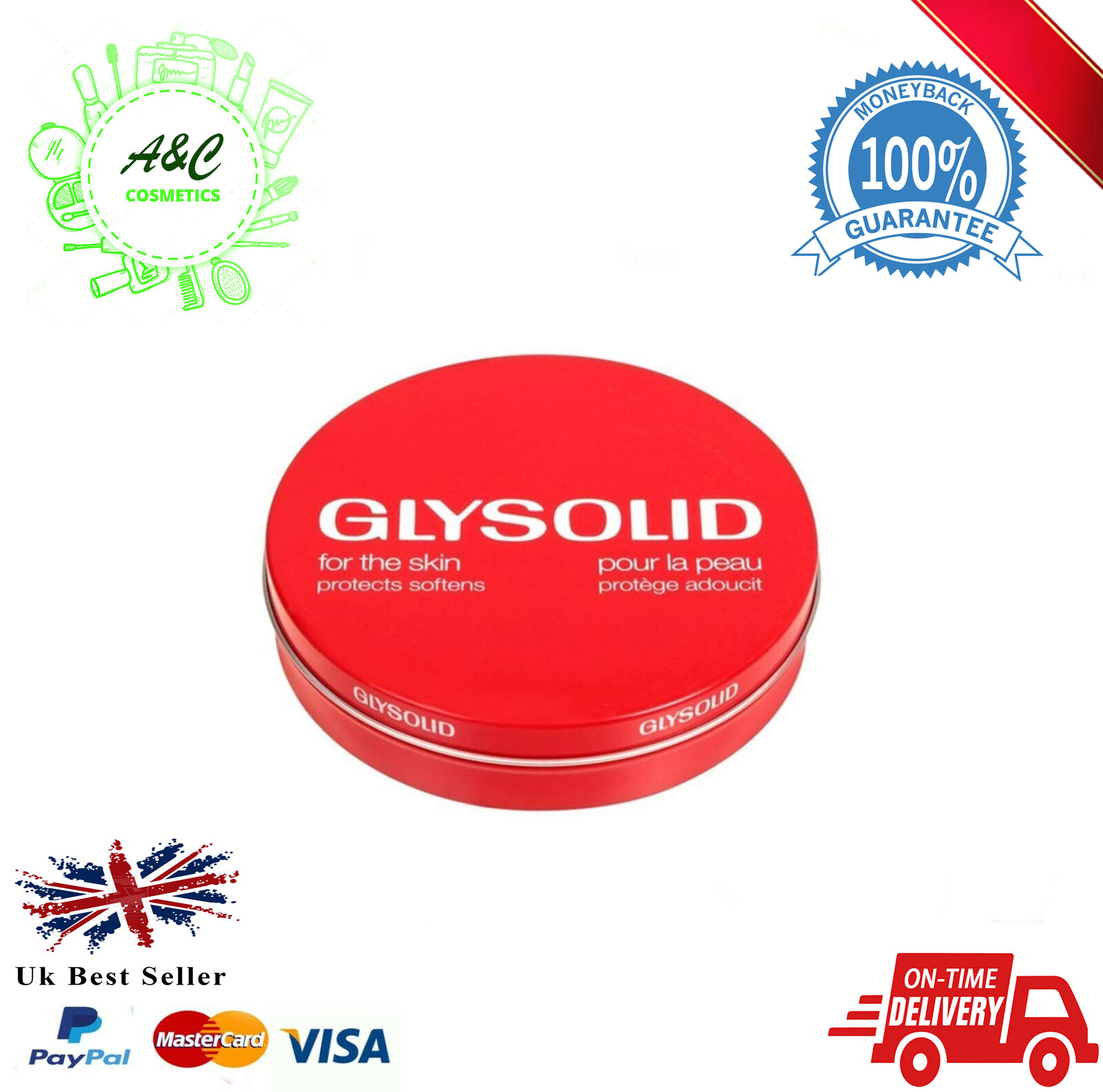 GLYSOLID SKIN SOFTENING CREAM 250 ml / 8.5oz FOR HAND, FEET & BODY - 6 ...