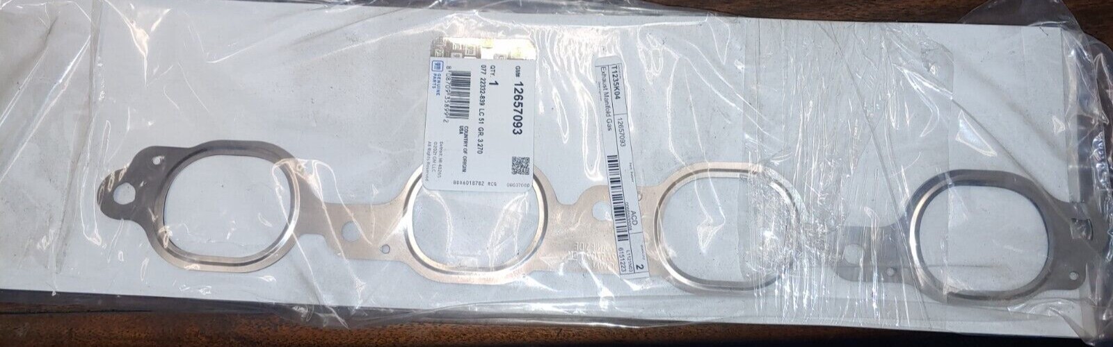 Exhaust Manifold Gasket-VIN: C, Eng Code: L83 GM Parts 12657093 for ...