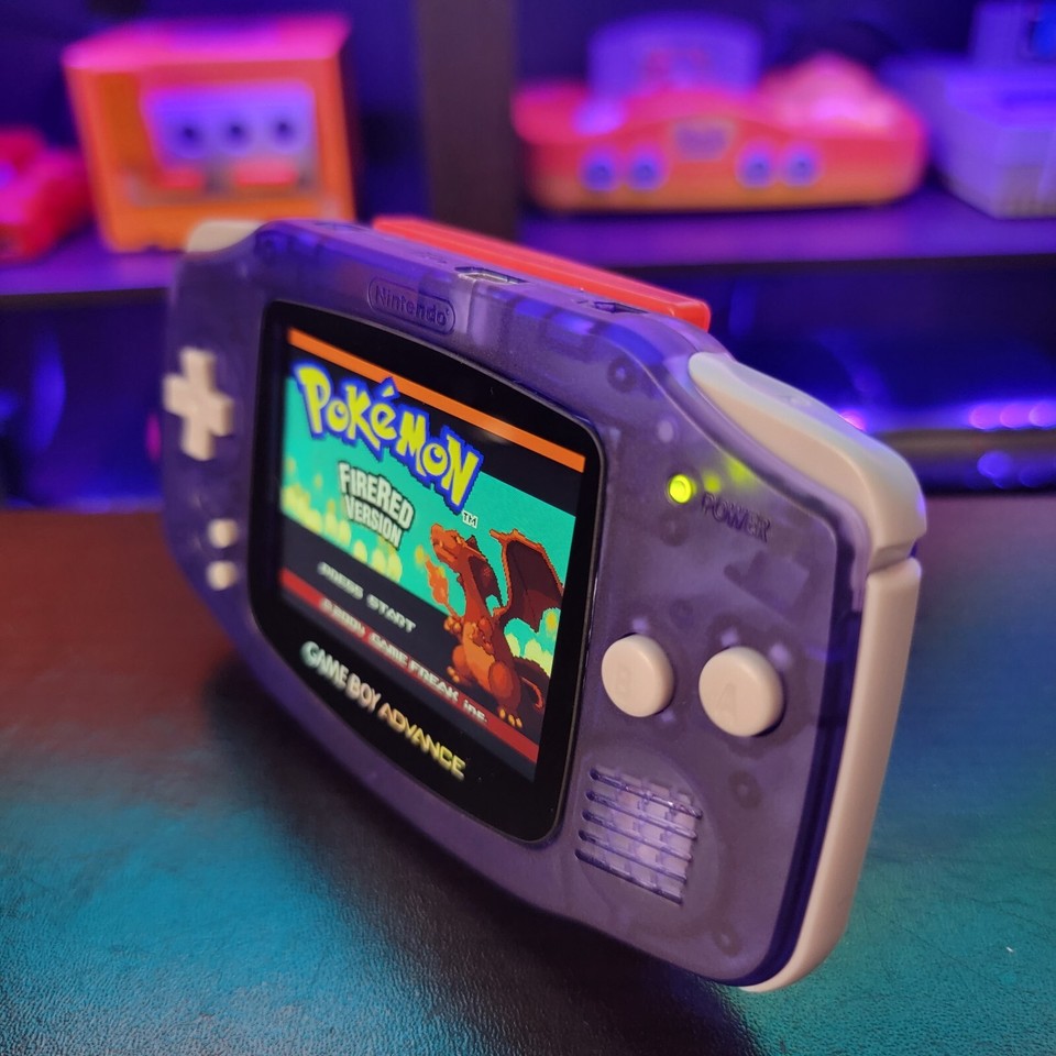 Grape Purple Game Boy Advance GBA Console with iPS V5 Backlight Backlit ...
