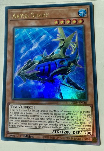 Yu-Gi-Oh!-Karte: Abyss Shark (LED9-EN001) | eBay.de