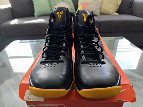 2008 NIKE HYPERDUNK LAKERS AWAY SZ 12 333373 051 KOBE BASKETBALL ...