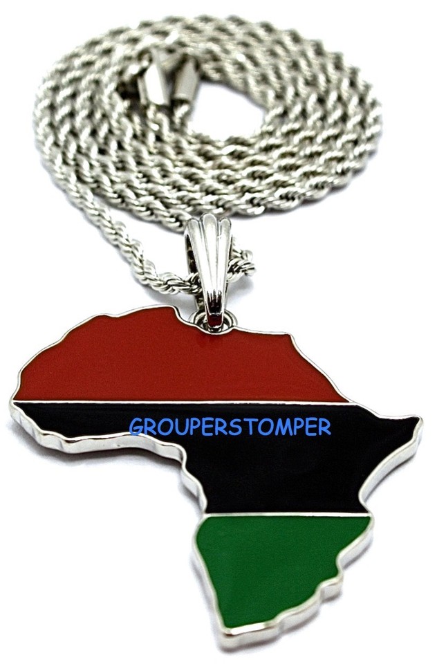 Africa Map Jamaican Pendant Necklace With Assorted Style Chains | eBay