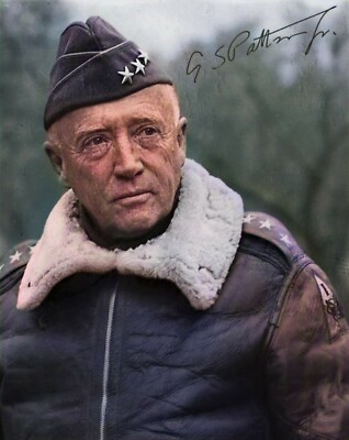 VERY RARE COLOR STILL SIGNED GENERAL GEORGE S. PATTON Jr. | eBay