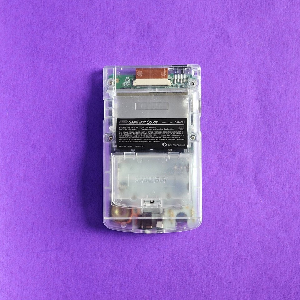 Nintendo Game Boy Color Clear Transparent 👾 CGB-001 GBC RESTORED NEW ...