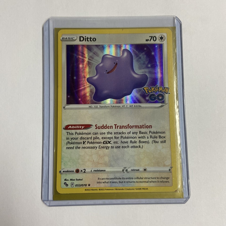 Pokémon TCG Ditto Pokemon GO 053/078 Holo Holo Rare | eBay