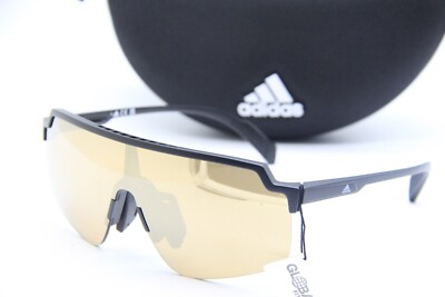 NEW ADIDAS SP0018 01G BLACK MIRRORED AUTHENTIC SUNGLASSES W/CASE 140MM ...
