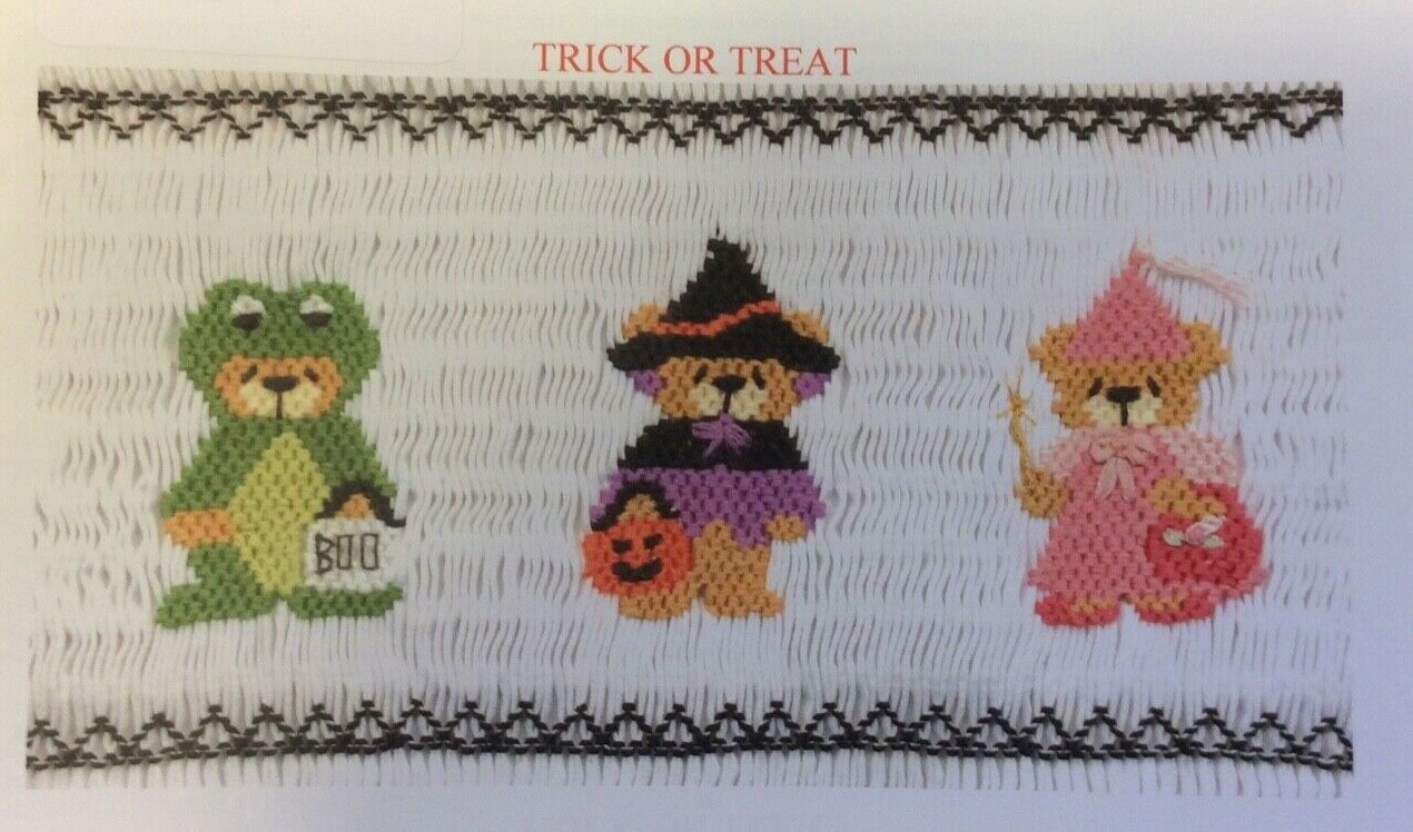 JUNEBUG DESIGNS SMOCKING PLATE- TRICK OR TREAT | eBay