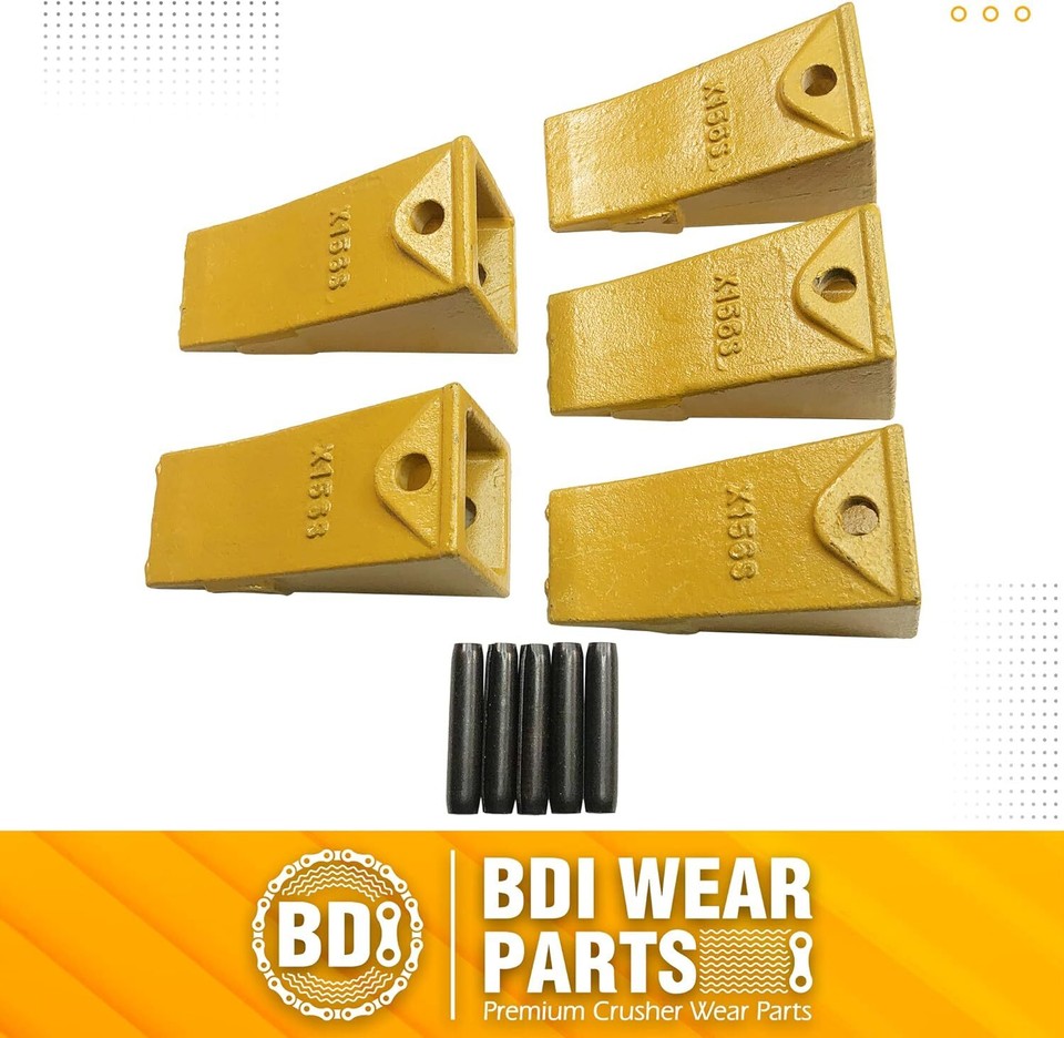 5x X156S Backhoe Bucket Teeth with Pins for Skid Steer and Mini ...