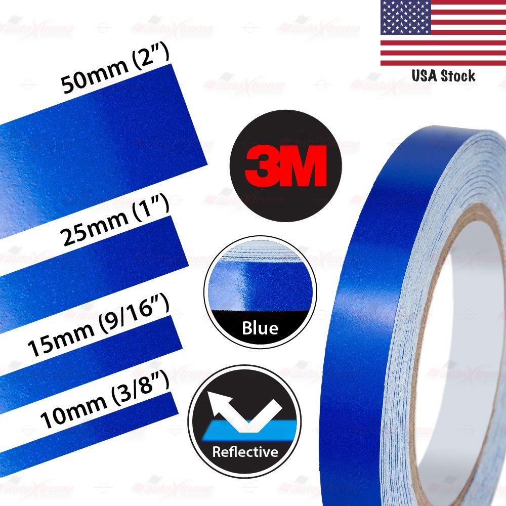 3M REFLECTIVE High Visibility Self Adhesive Decal Tape Stickers 3/8" 9/ ...