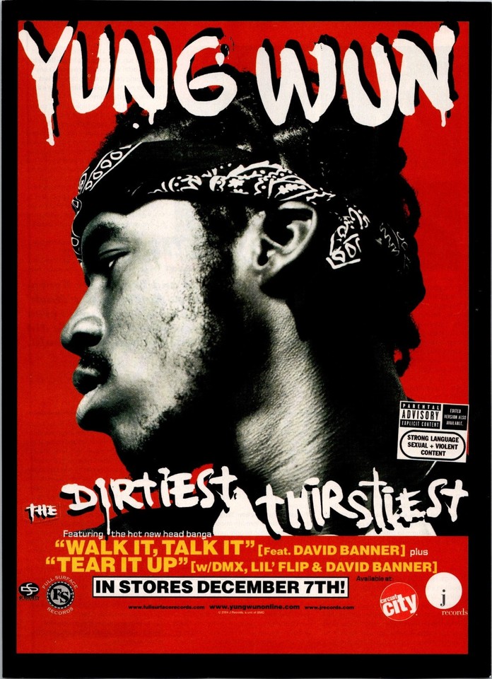 2005 • Yung Wun Print Ad • 2000s Y2K HIP HOP BA.24 | eBay