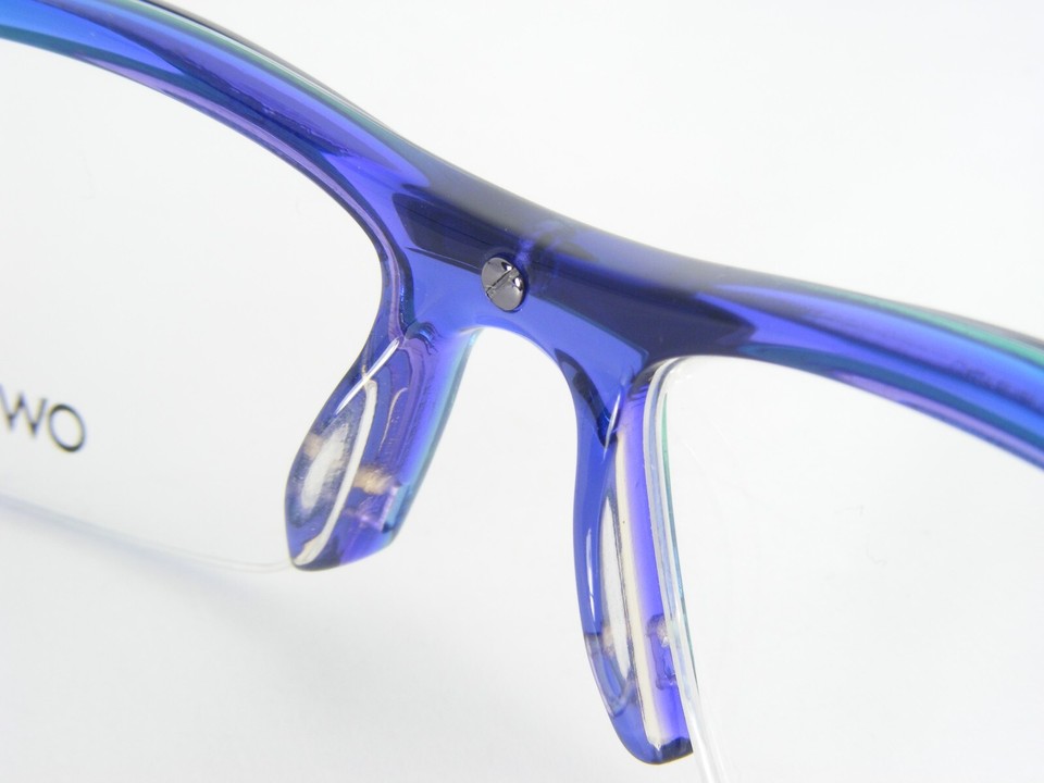 OWP design 1644 500 SILVER-GREY /VIOLET /BLUE TEAL UNIQUE EYEGLASSES 53 ...