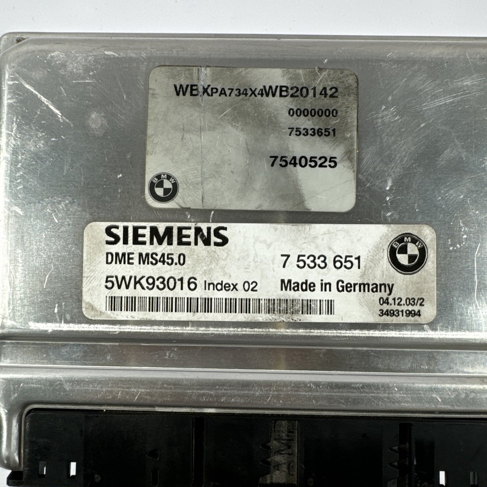 2004-2006 BMW X3 ecm ecu computer 7533651 MS45 MS45.0 DME | eBay
