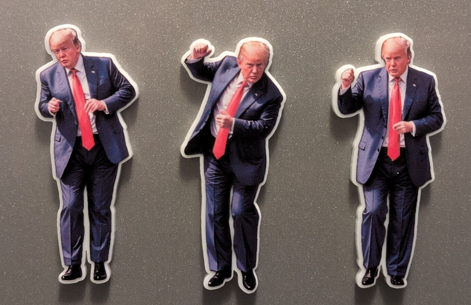 3" Trump Victory Dancing Fridge Magnets MAGA Dance Garbage Fun 2024 ...