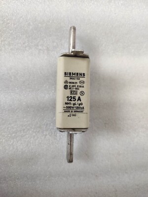 Siemens 3NA3 132 125A Siemens Fuse 125A NH1-gl/gG 500V/120kA | eBay