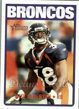 2005 Topps Heritage #151 Mike Anderson Broncos Utah 8 - NM/MT | eBay