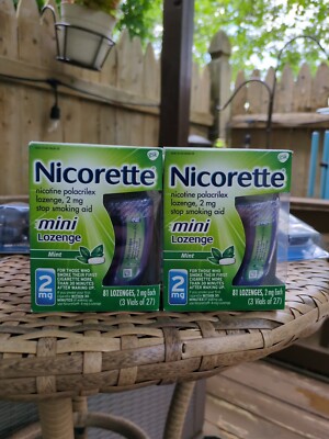 2 Nicorette Mini 81 Lozenges Mint Each 2mg Exp 09/24 885420551321 | eBay