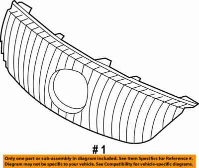 53112-53030 Toyota Grille, radiator, inside 5311253030, New Genuine OEM ...