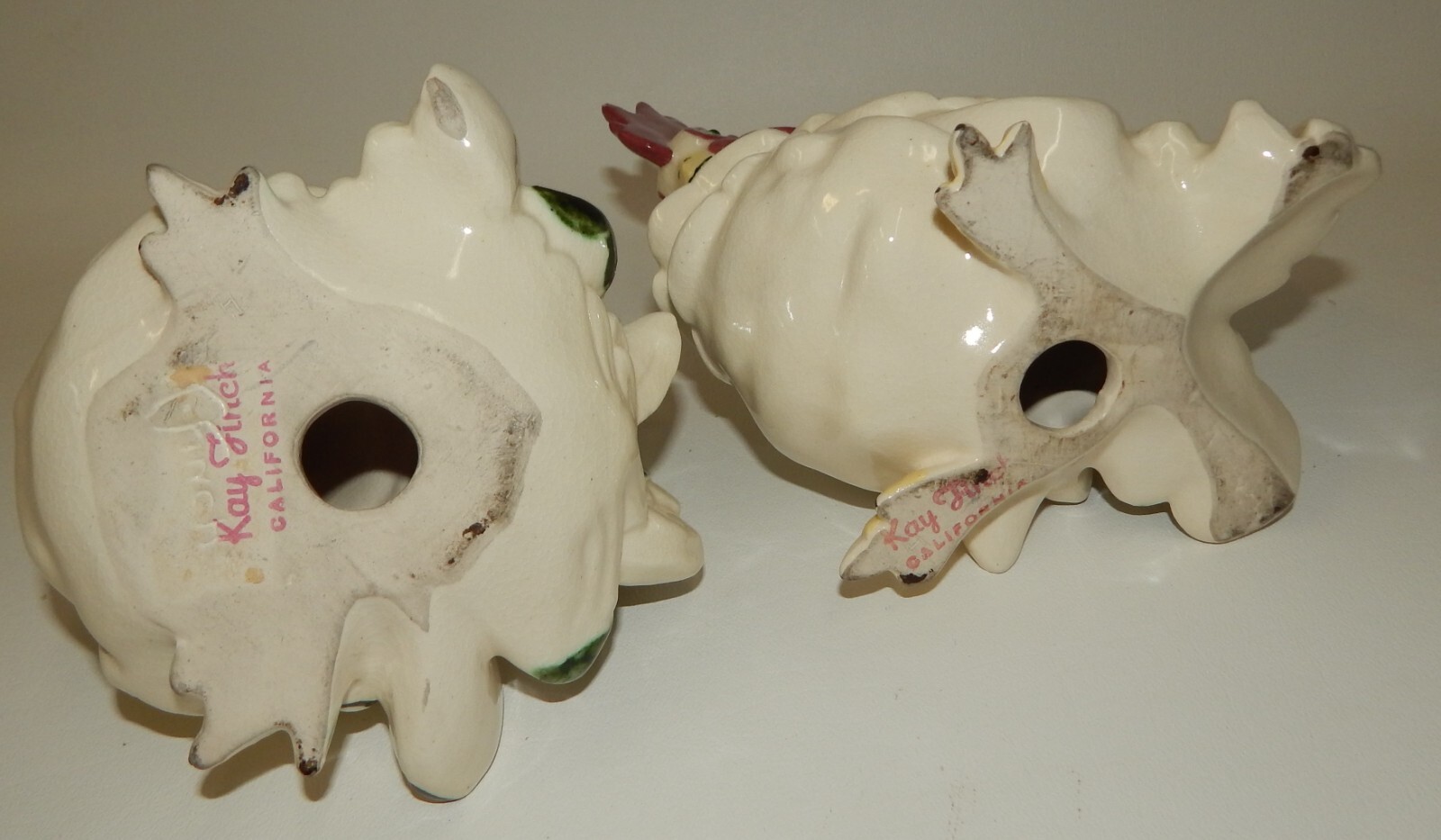 Vintage Kay Finch California Signed Hen & Rooster Figurines | eBay