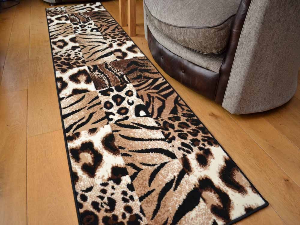 Animal Print Hall Runners Tiger Leopard Small Extra Large Long Carpet ...