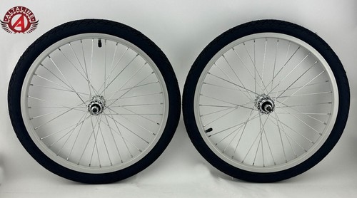 ALTALINE 20" X 1.50 ALLOY BMX FRONT & FREEWHEEL RIMS W/ SEMI-SLICK ...
