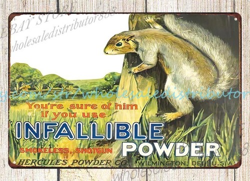 Hercules Powder hunting ammo squirrel metal tin sign tin bar signs | eBay