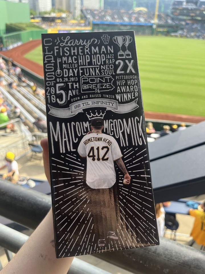 Pittsburgh Pirates Mac Miller Bobblehead SGA 7/19/25 New In Box | eBay