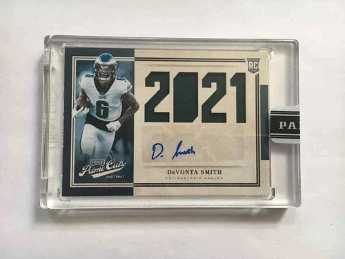 2021 PANINI NFL PRIME CUTS AUTO/PATCH RC DeVONTA SMITH #8 of 10 MADE 🔥🔥 ...
