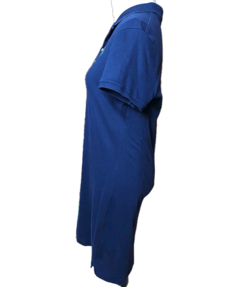 Ralph Lauren Polo Sport Dress Womens Size L Blue Collared Cotton Logo ...