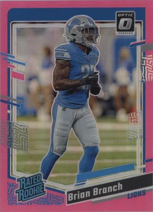 2023 Panini Donruss Optic - Rated Rookie Brian Branch #233 Pink Prizm ...