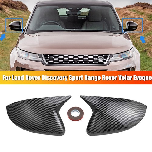 Carbon Fiber Rear View Side Mirror Cover Cap For Range Rover Velar 2017 ...