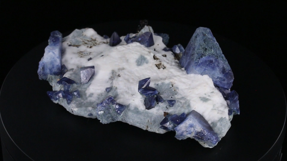 LARGE Cabinet Benitoite Specimen Natrolite Matrix California Clusters ...