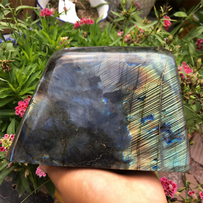 5.5LB Natural labradorite quartz crystal polished stone specimen ...