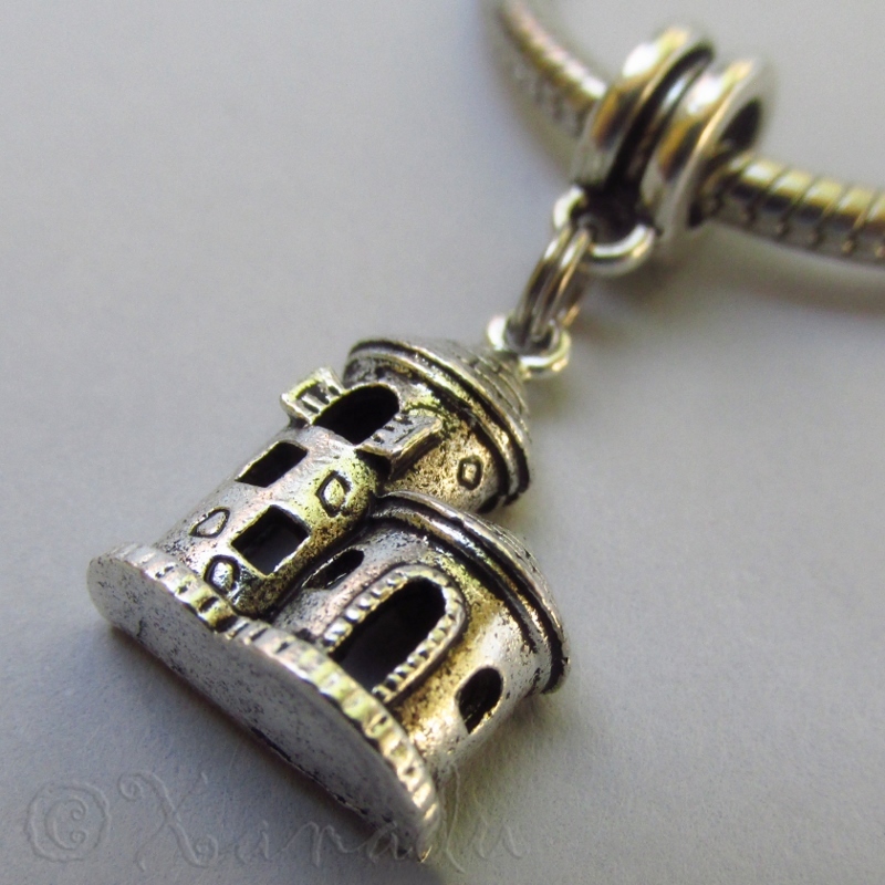 Medieval Castle European Pendant Charm For Large Hole Charm Bracelets ...
